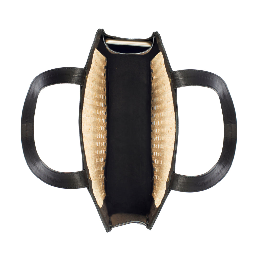 Rattan And Leather Tote Bag | Genuine Handcrafted Leather