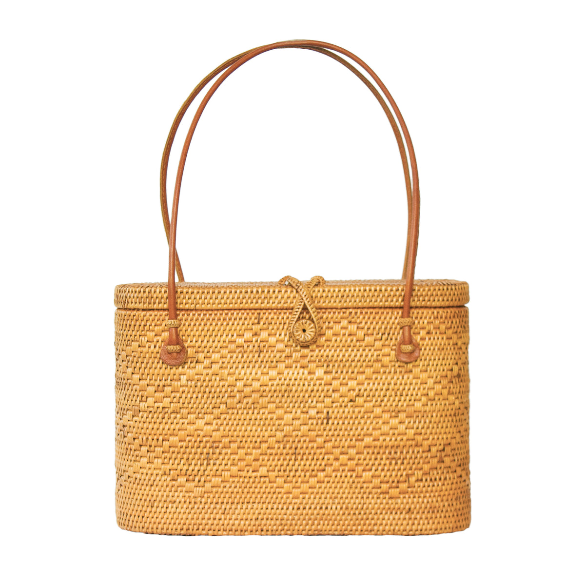 flat straw bag